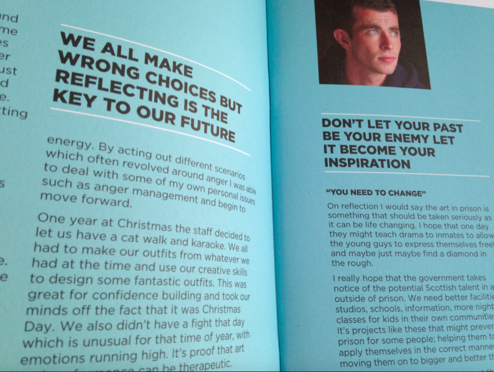 CREATIVE SCOTLAND – Arts In Prison brochure copy – Liz MacWhirter